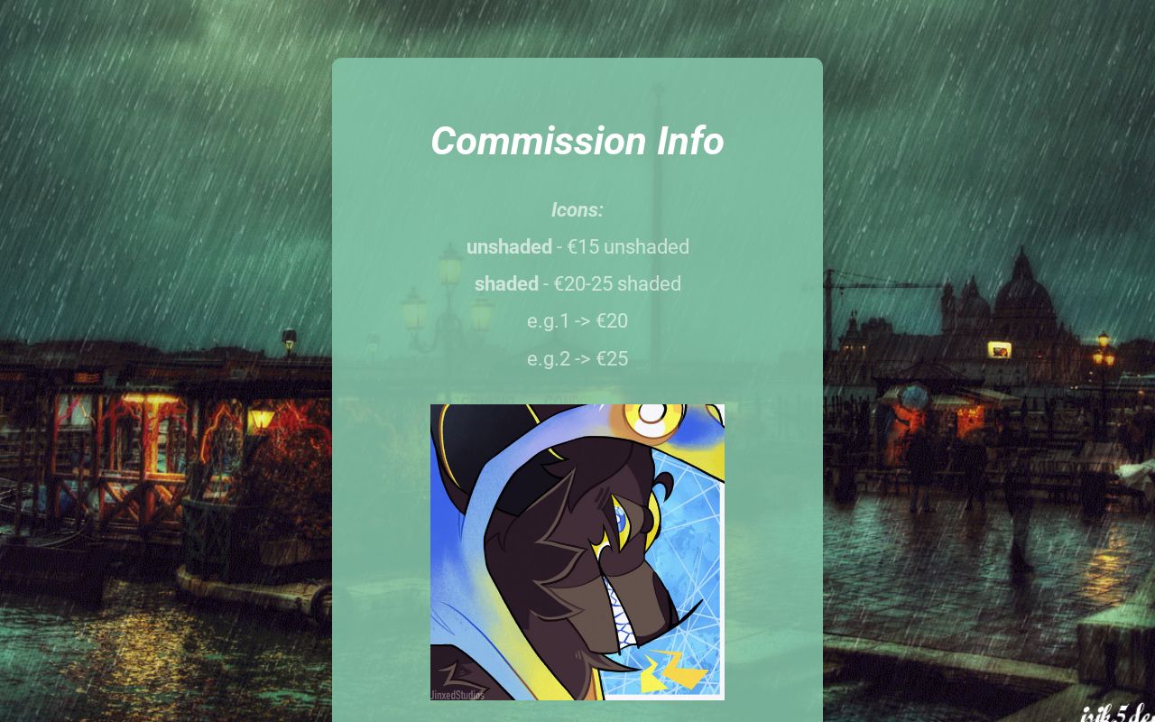 Commision info